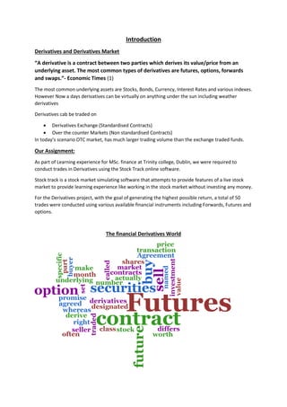Derivatives assignment | PDF