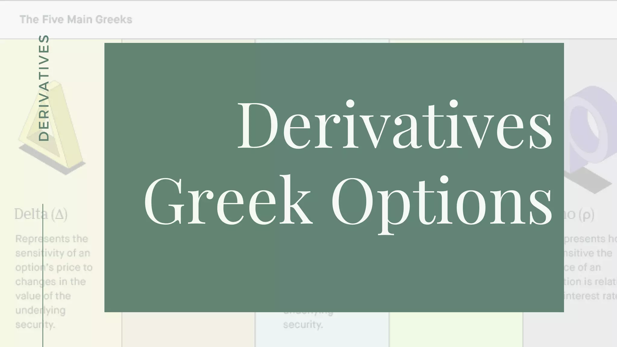 Derivatives greek options | PDF