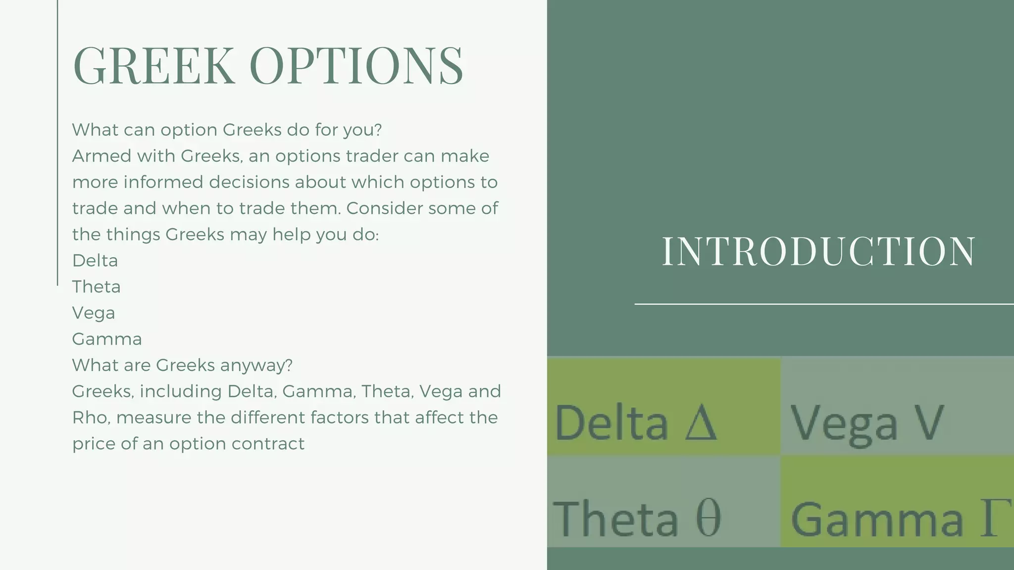 Derivatives greek options | PDF