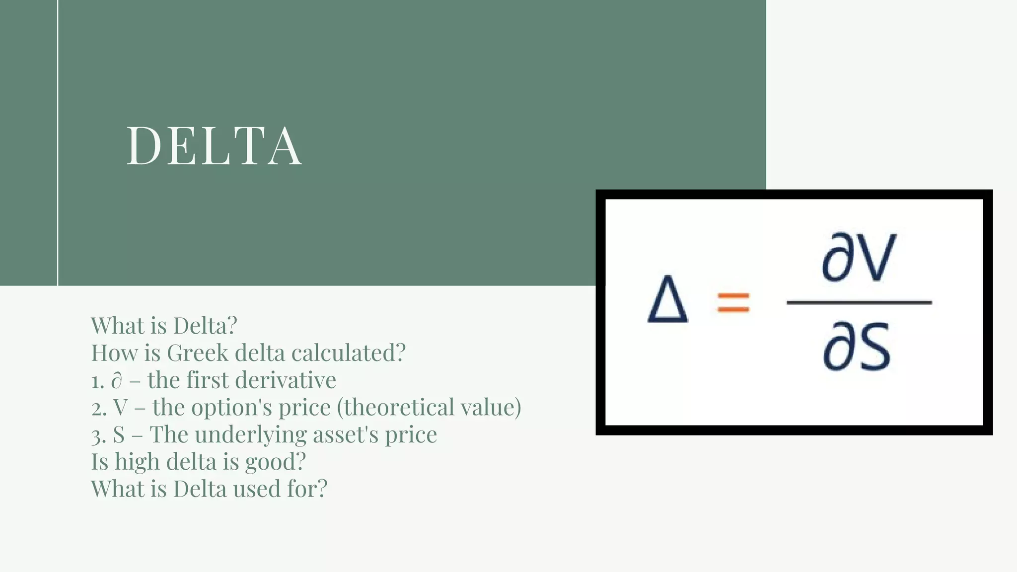 Derivatives greek options | PDF