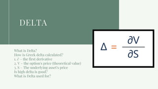 Derivatives greek options | PDF
