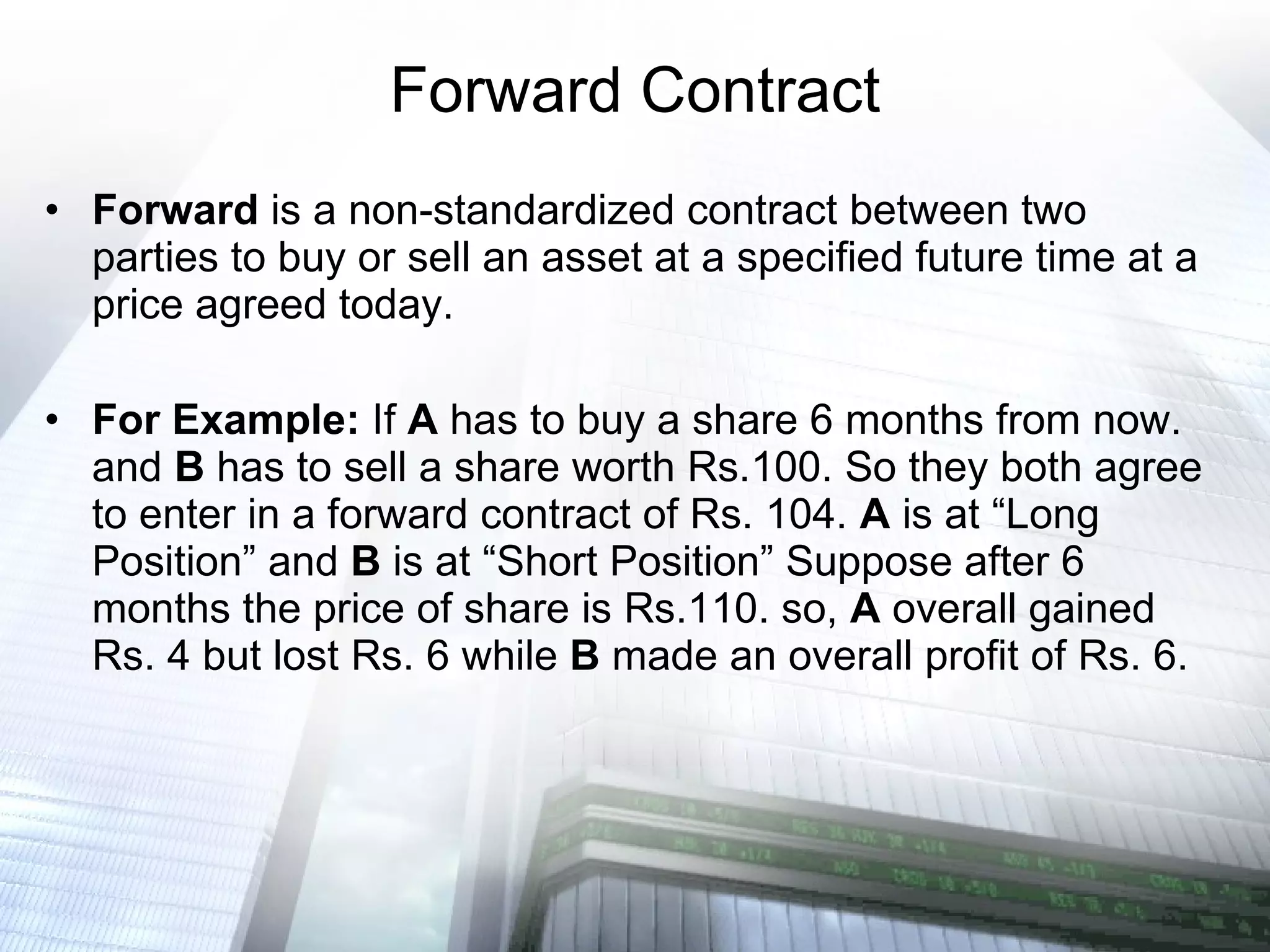 Derivatives market | PPT