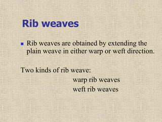 Derivatives_of_Elementary_Weaves.ppt | Needlework | Arts and Crafts