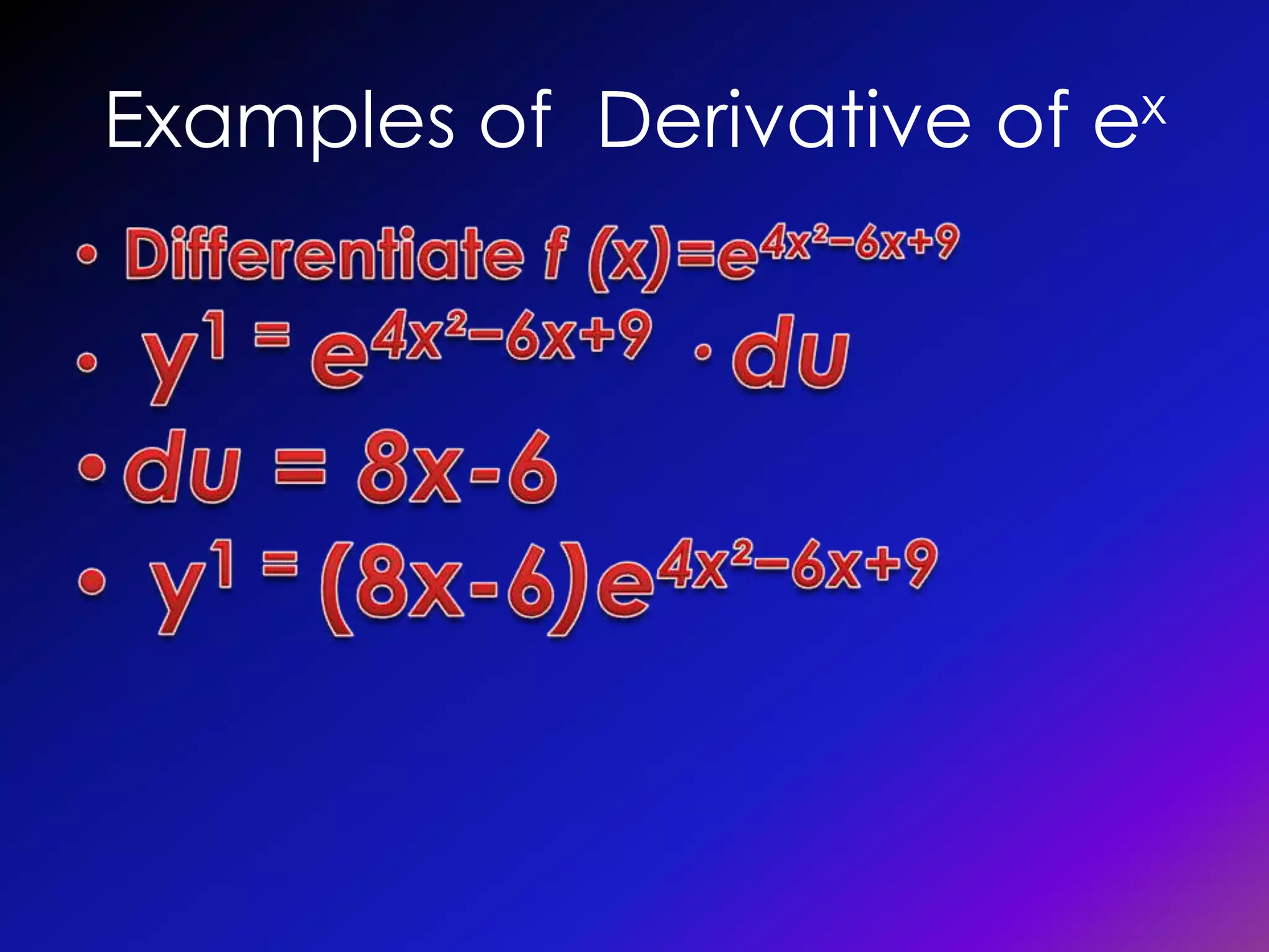 Derivatives Of Exponential Functions | PPTX | Physics | Science