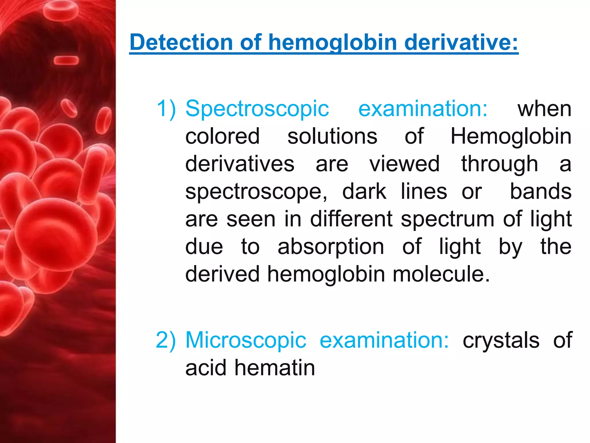 Major forms of hemoglobin and its derivatives/hemoglobinopathies | PPSX
