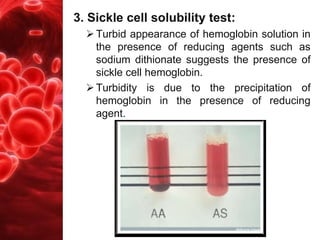 Major forms of hemoglobin and its derivatives/hemoglobinopathies | PPSX