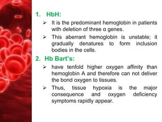 Major forms of hemoglobin and its derivatives/hemoglobinopathies | PPSX