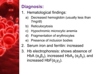 Major forms of hemoglobin and its derivatives/hemoglobinopathies | PPSX