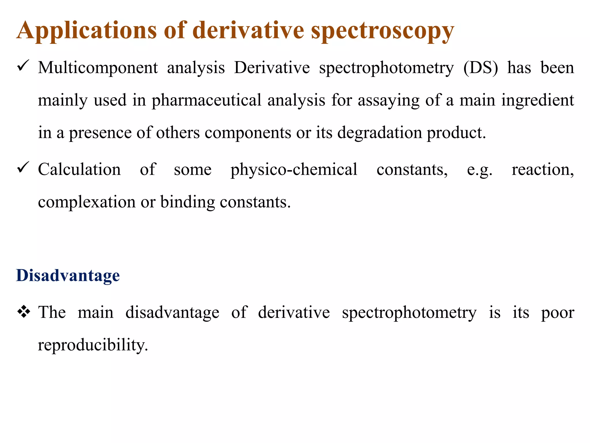 Derivative spectroscopy | PPTX