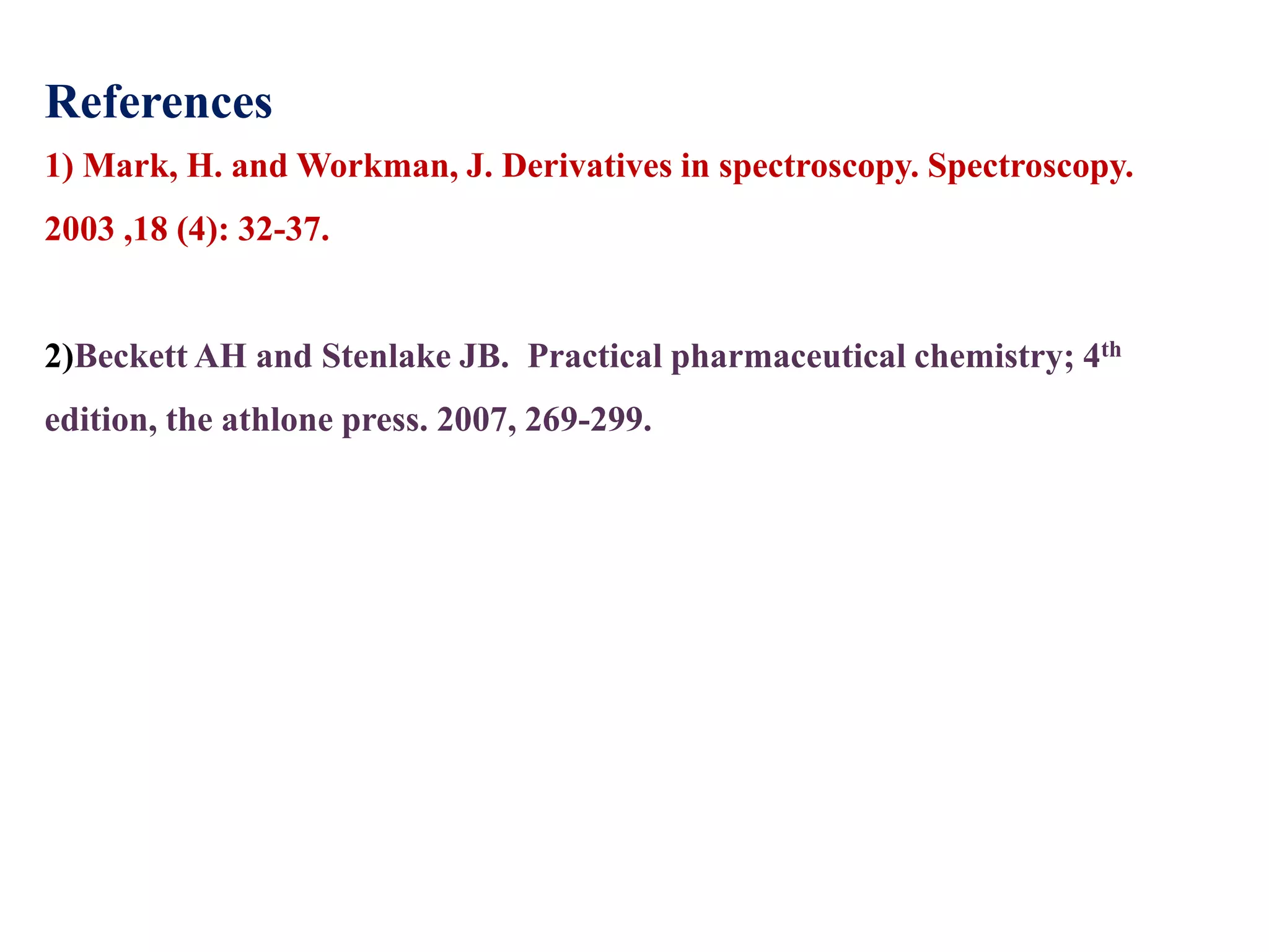 Derivative spectroscopy | PPTX