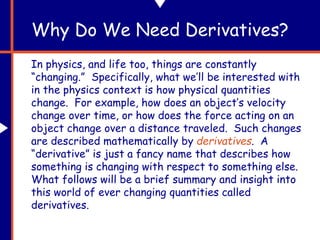 Lesson all about Derivatives PPT (with examples) | PPT | Physics | Science