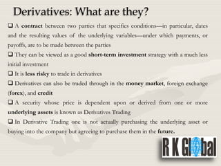 Derivative trading | PPTX