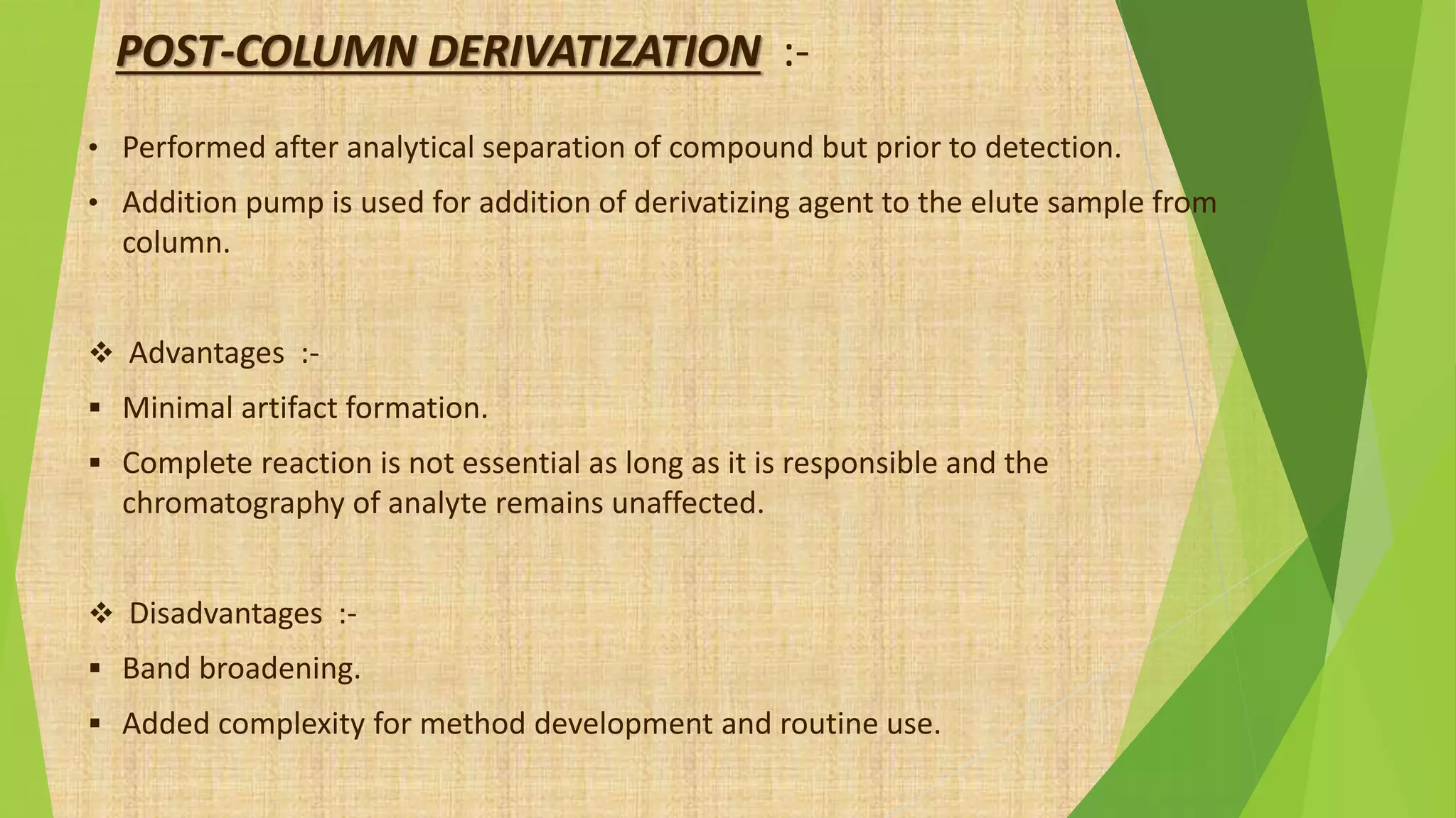 Derivatization in HPLC & GC | PPTX