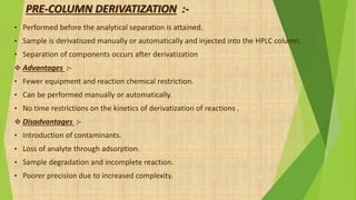 Derivatization in HPLC & GC | PPTX
