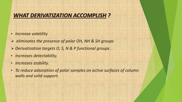 Derivatization in HPLC & GC | PPTX | Chemistry | Science