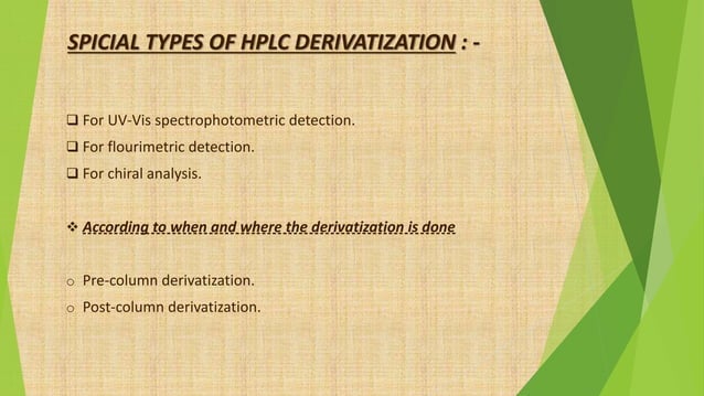 Derivatization in HPLC & GC | PPTX | Chemistry | Science