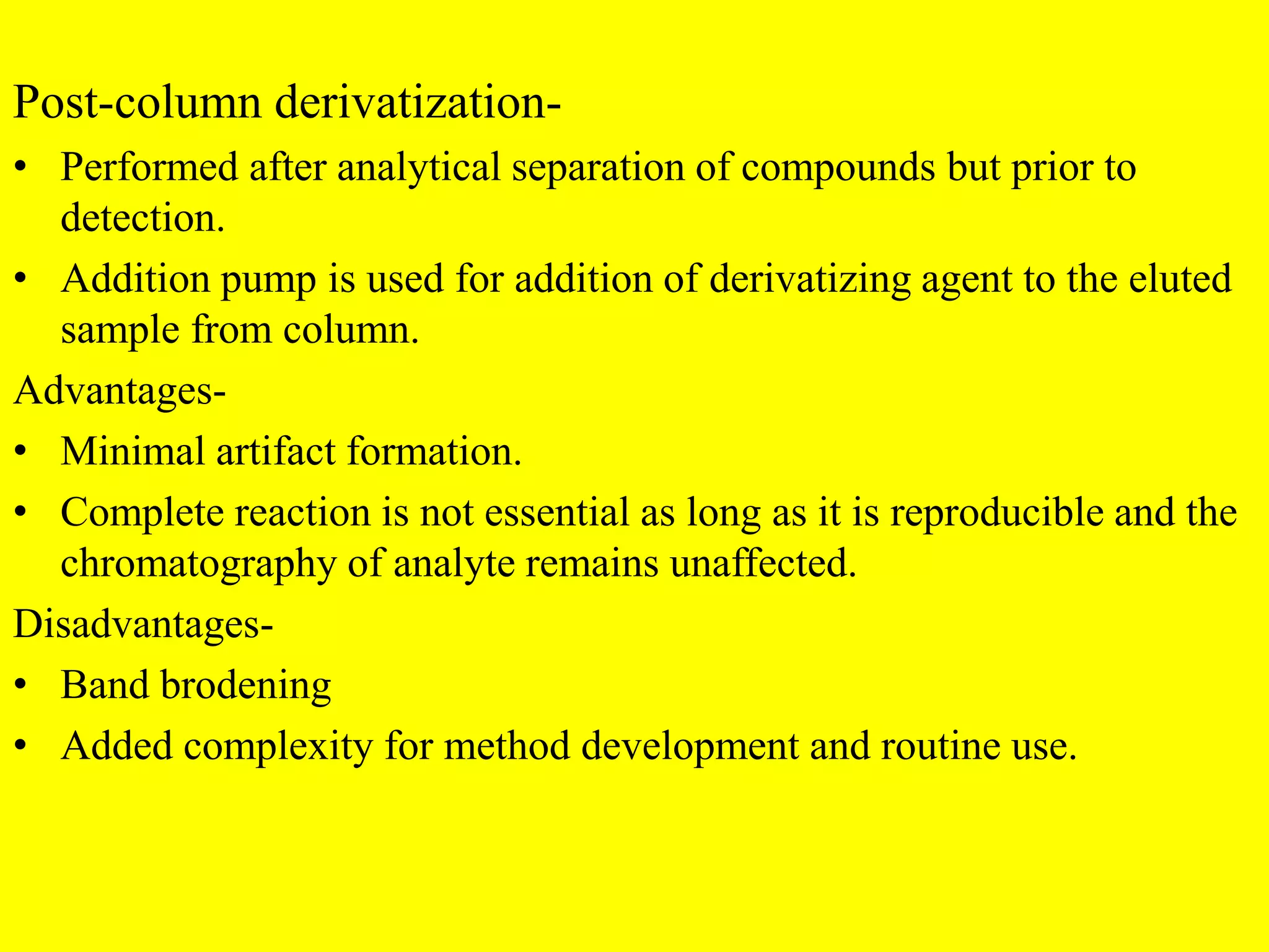 DERIVATIZATION IN GAS CHROMATOGRAPHY (GC), HIGHPERFORMANCE LIQUID CHROMATOGRAPHY[HPLC] by P ...