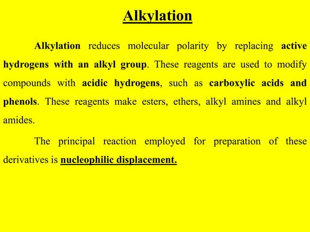 DERIVATIZATION IN GAS CHROMATOGRAPHY (GC), HIGHPERFORMANCE LIQUID ...