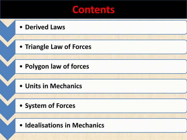Derived laws and system of forces | PPT