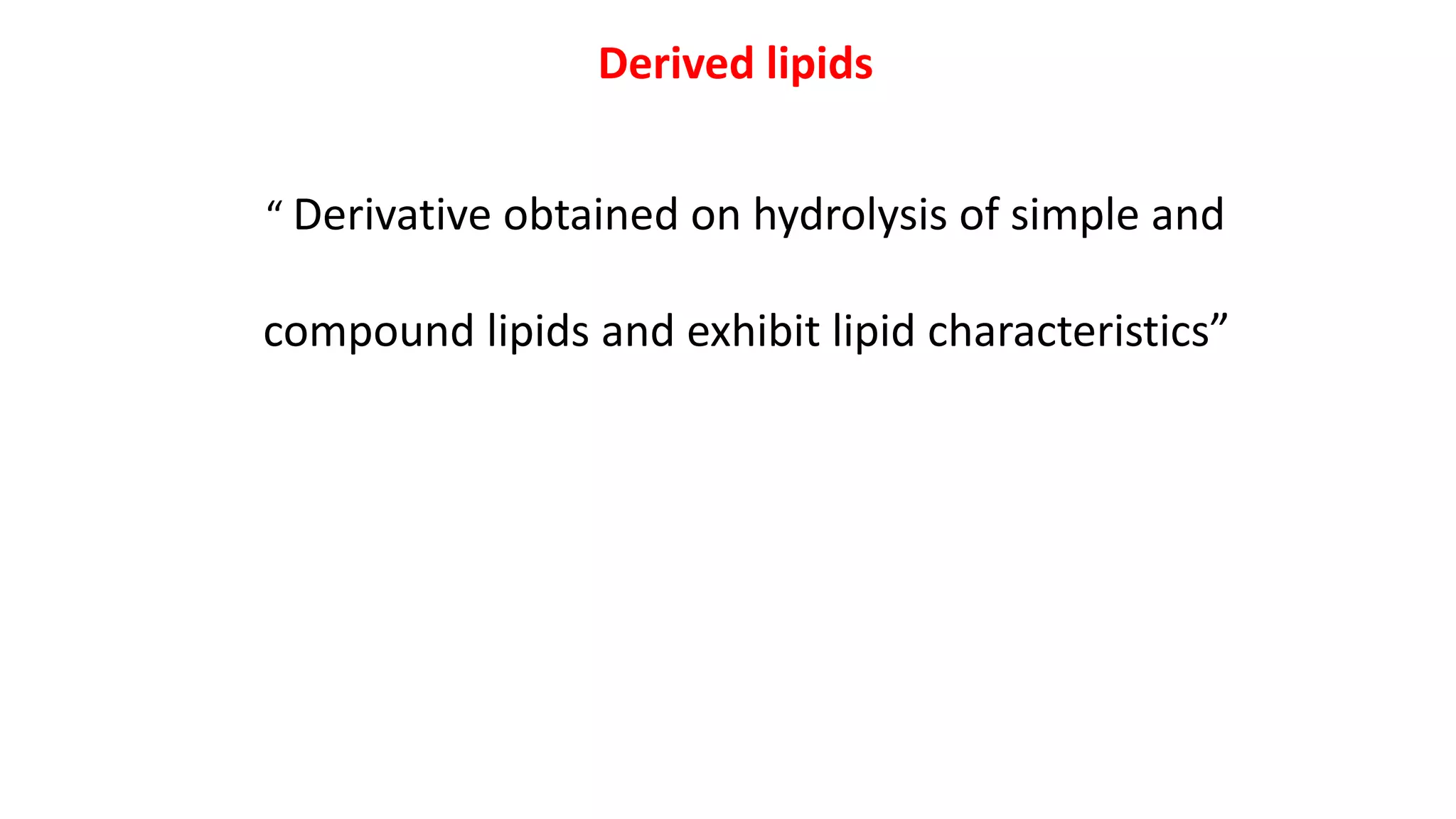 Derived lipids | PPTX