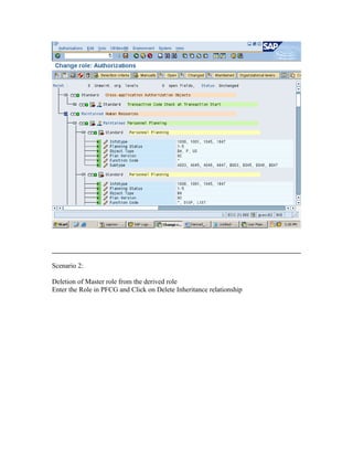 Derived master roles Configuration screenshots in SAP Security | DOC