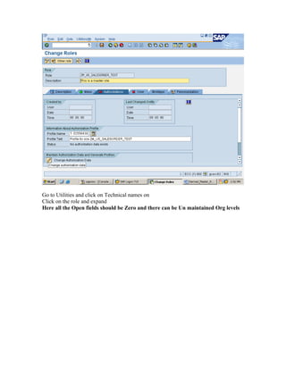 Derived master roles Configuration screenshots in SAP Security | DOC