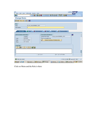 Derived master roles Configuration screenshots in SAP Security | DOC