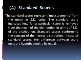 Derived Scores | PPT