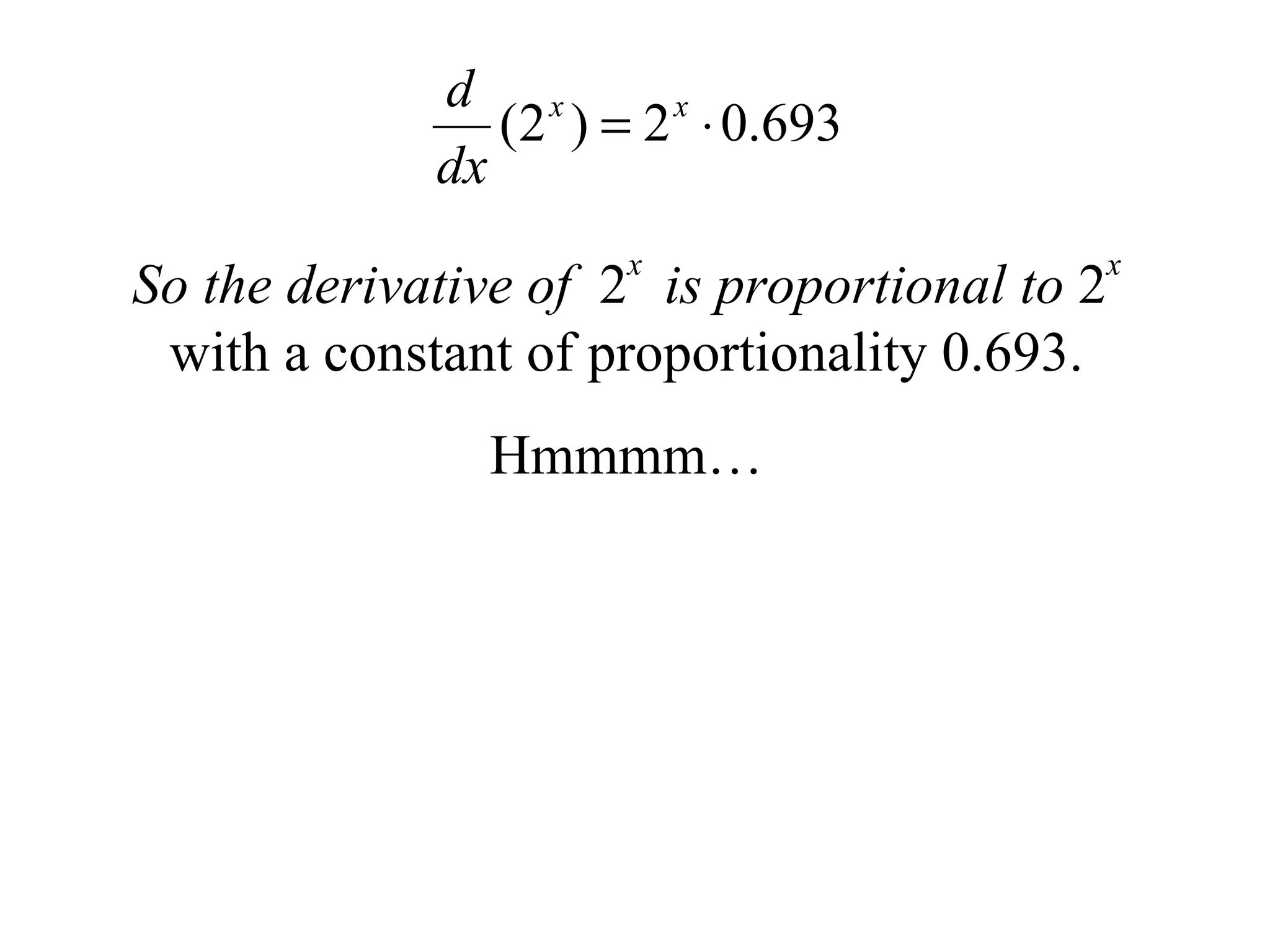 Derive Exponential Derivative Formula | PPT