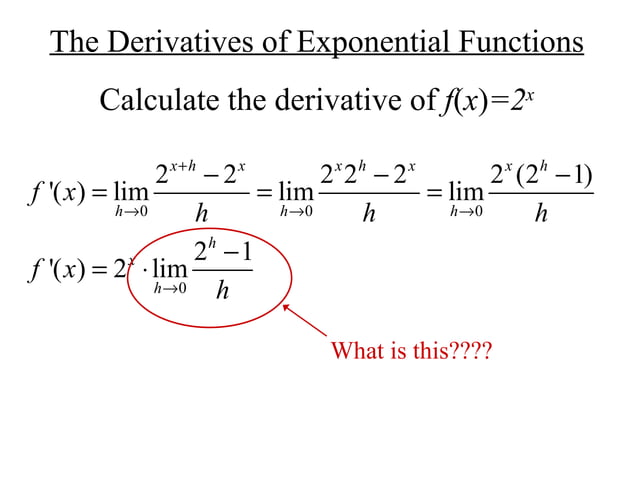 Derive Exponential Derivative Rule | PPT