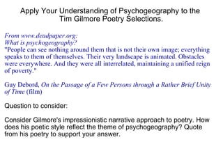 Understanding Derive/Psychogeography | PPT