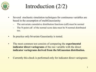 Deriving and applying direct and cross indicator variograms in SIS ...