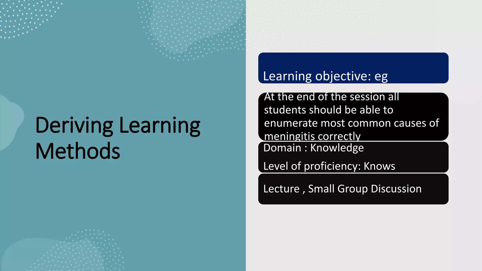 Deriving learning method from objective | PPSX