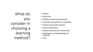 Deriving learning method from objective | PPSX