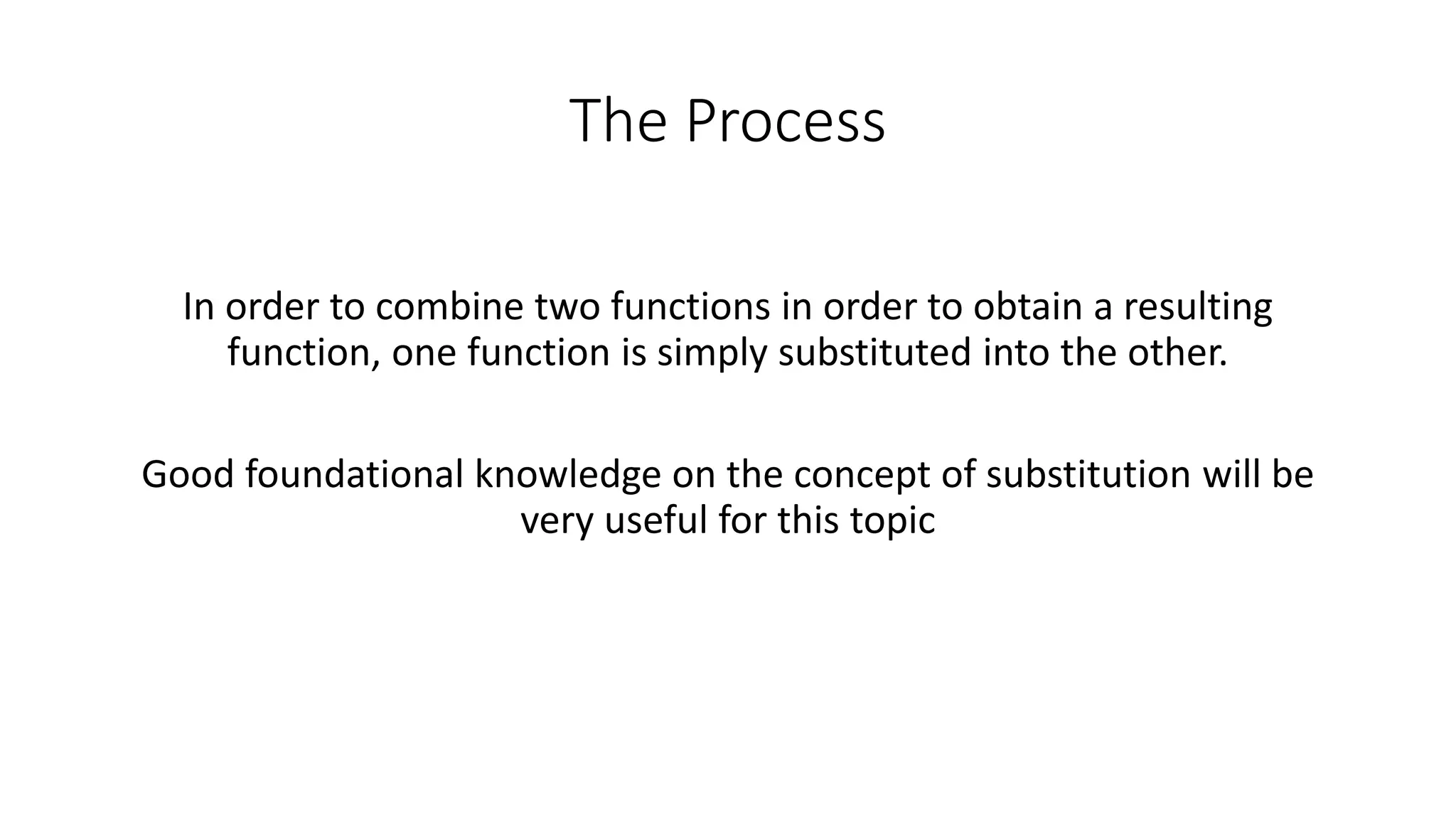 Deriving the composition of functions | PPTX | Science
