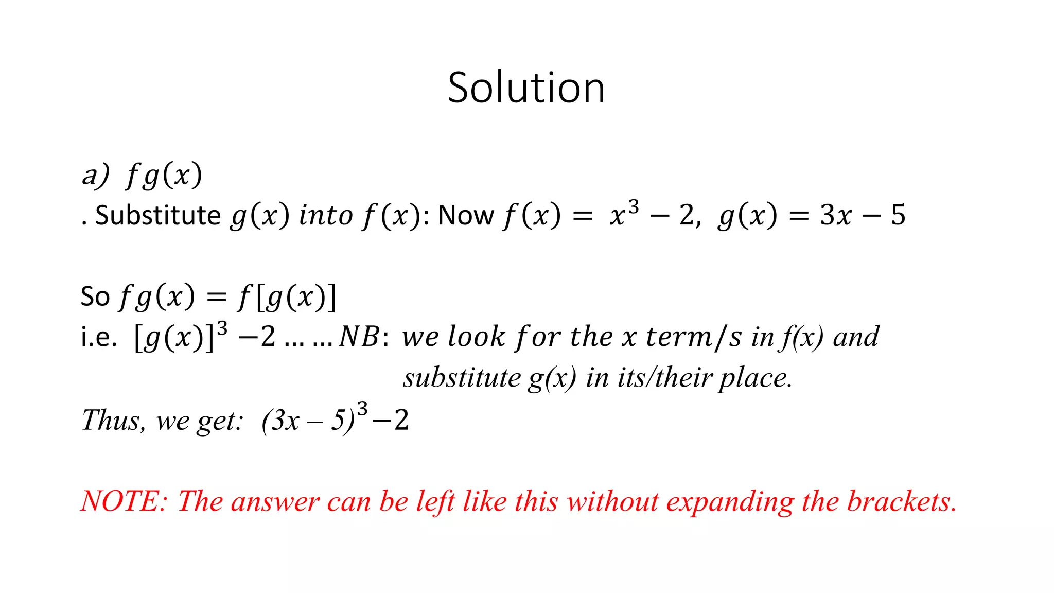 Deriving the composition of functions | PPTX | Science