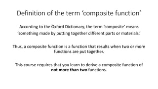Deriving the composition of functions | PPTX | Science