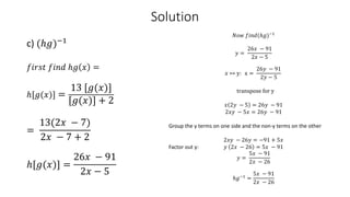 Deriving the inverse of a function2 (composite functions) | PPTX