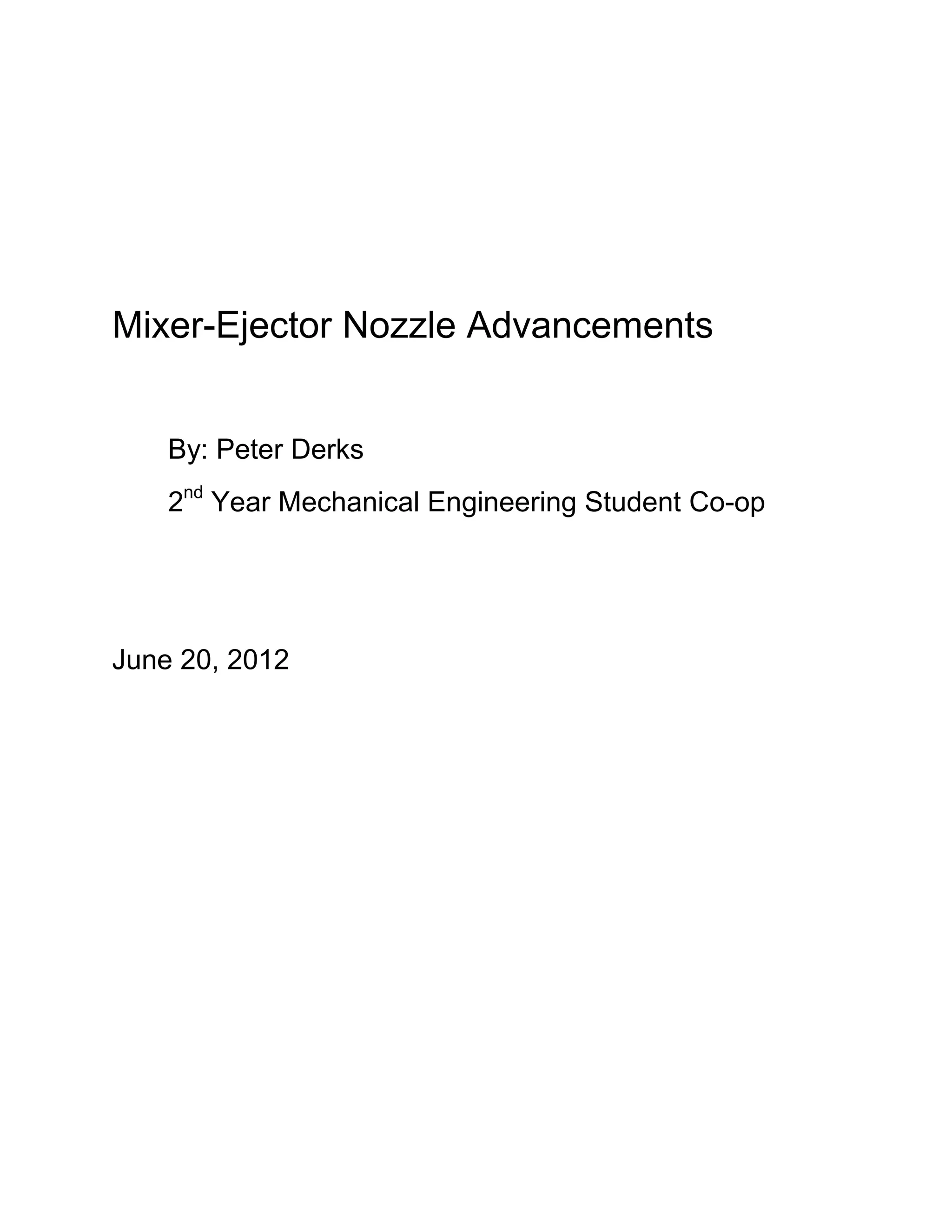 Derks peter paper_mec_e200 | DOCX | Aviation Industry | Industries