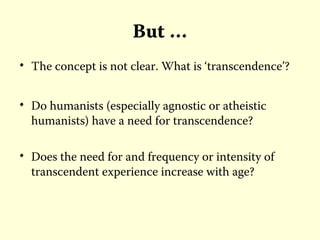 Peter Derkx - Ageing and Transcendence: A Humanist Investigation | PPT