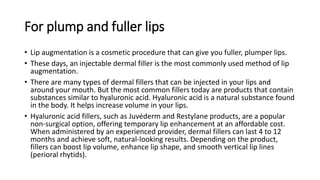 Derma fillers and its mind blowing uses | PPTX | Skin and Dermatology ...