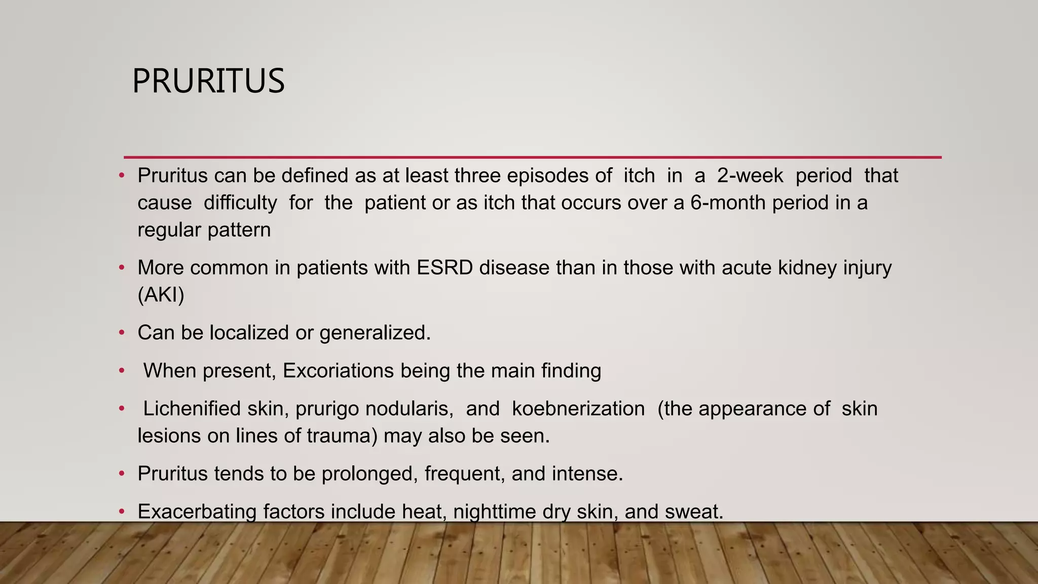 Dermatological complication in chronic kidney disease | PPTX