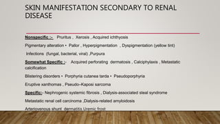 Dermatological complication in chronic kidney disease | PPTX