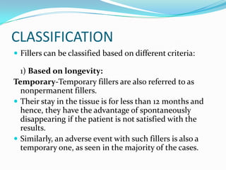 Dermal filler sminar | PPTX