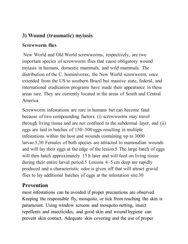 Dermal myiasis | PDF