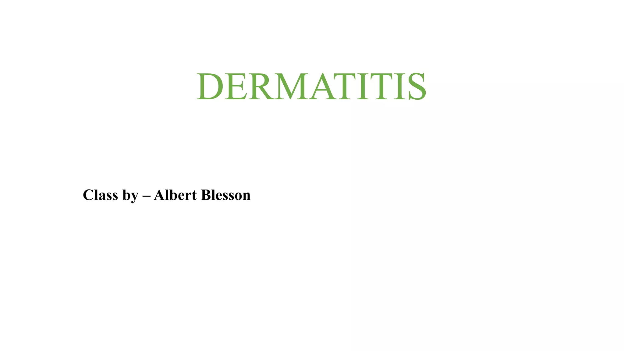 Dermatitis | PPT