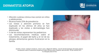 DERMATITIS ATOPICA EN NIÑOS, MANEJO PEDIATRICO | PPTX