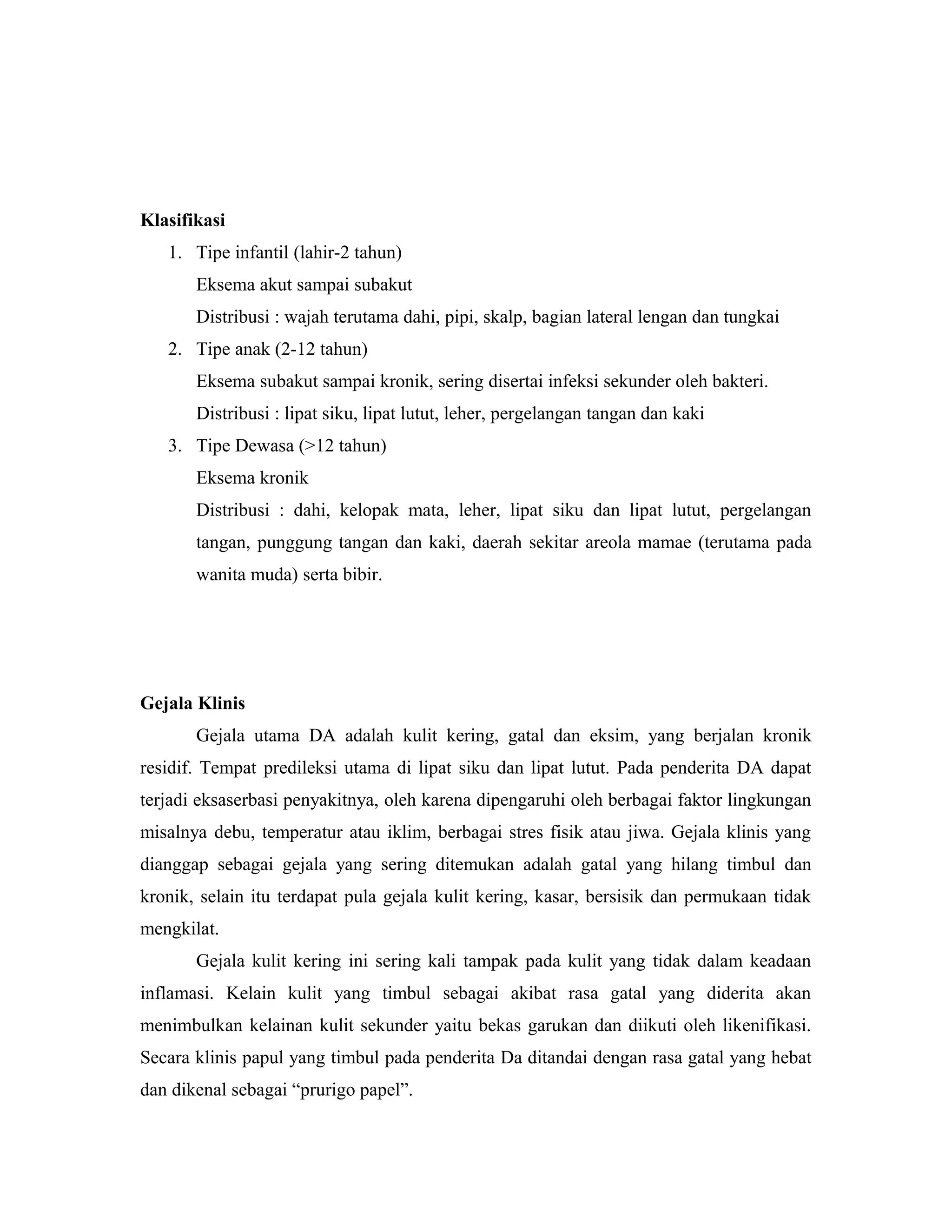 Atopic dermatitis | DOC