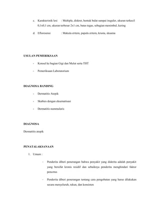 Atopic dermatitis | PDF