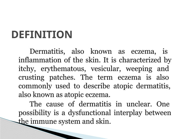 dermatitis power point presentation .pptx | Free Download